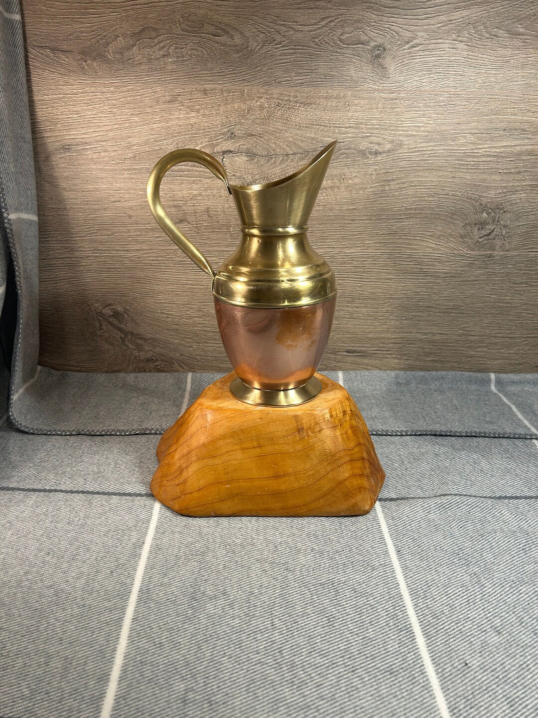 Vintage Copper and Brass Large Handle Peerage Made in England Jug ...