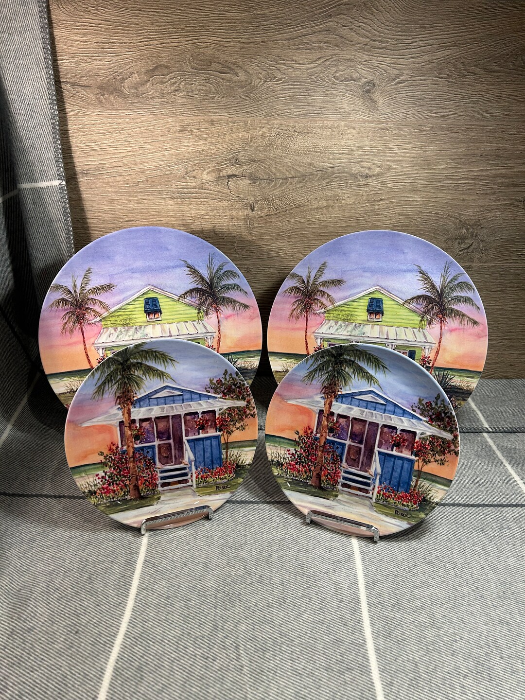 Vintage Beach Cottage Series Florida Watercolourist Robert Reiber ...