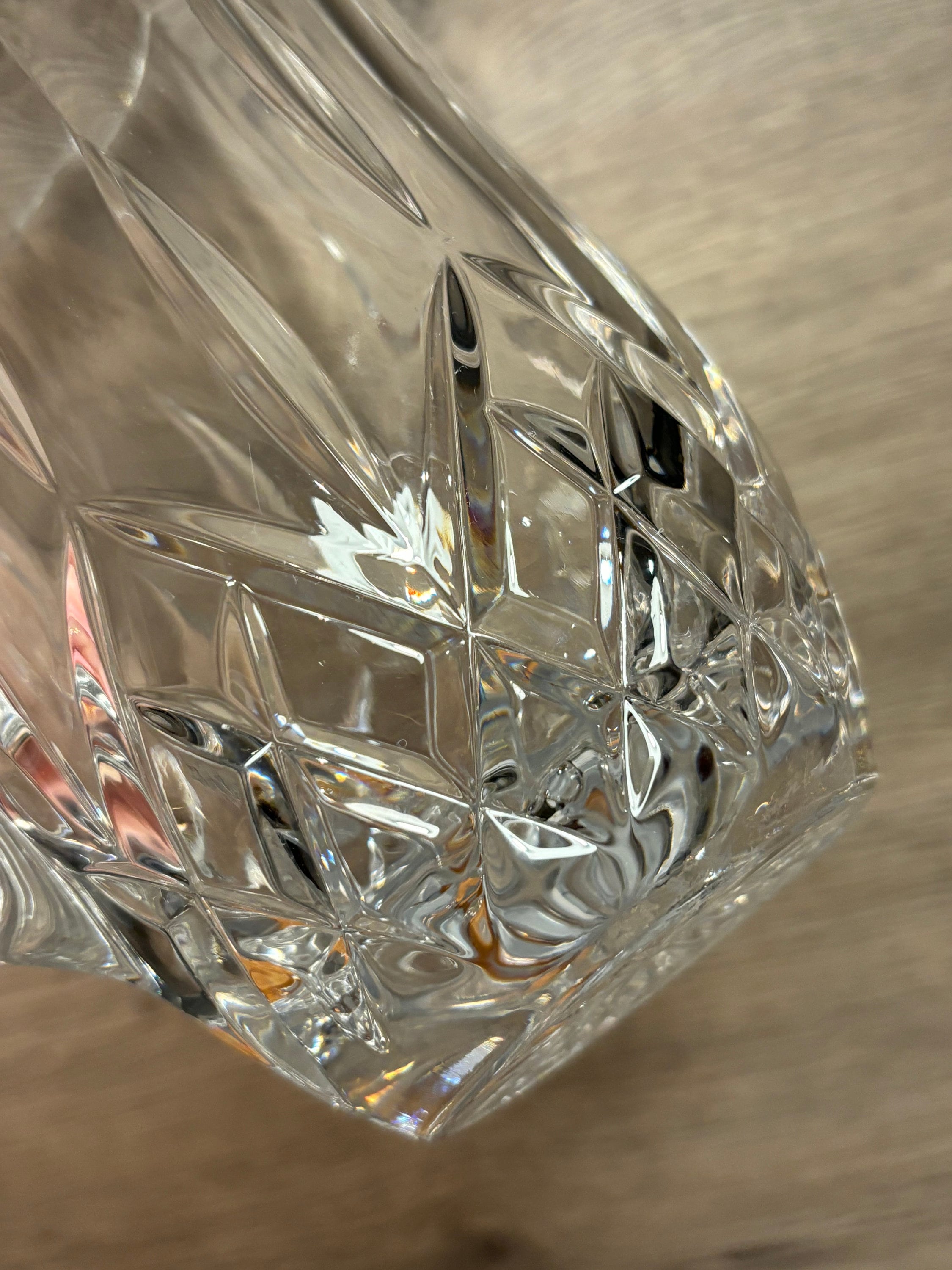 Vintage Heavy 1.4kg Lead Clear Crystal Opera RCR Royal Crystal Rock ...