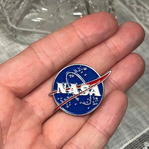 NASA Vector Logo Meatball Silver Tone Apollo Orbit Enamel Pin - Etsy