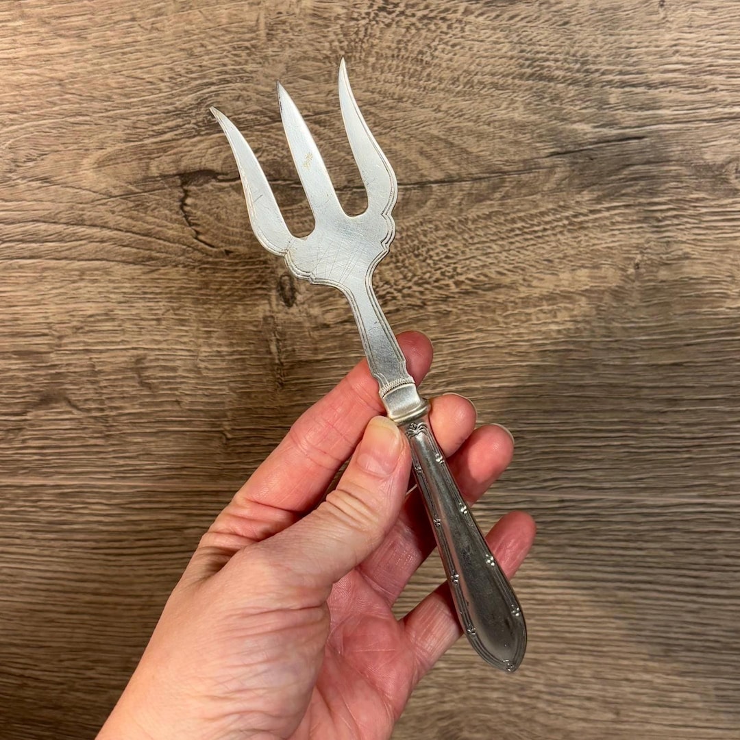 Vintage 3-prong Bread Basket Fork | Meat Carnivore Serving Utensil ...