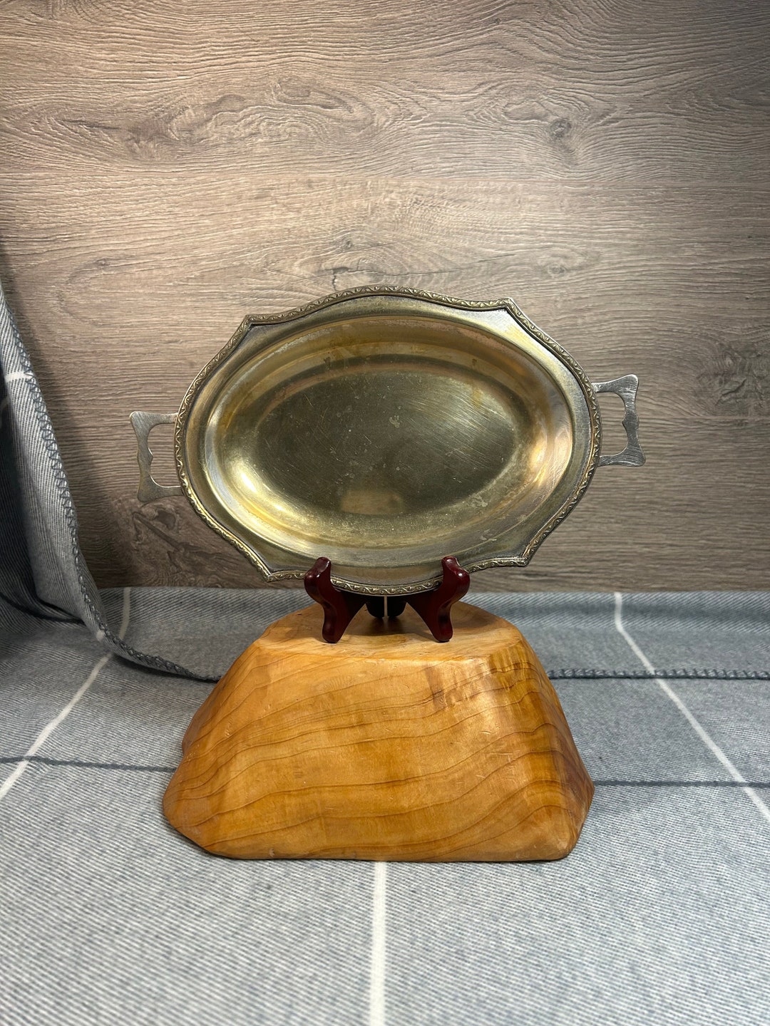 Vintage Yeoman Plate EPNS Made in England Footed Oval Tray | Mid ...