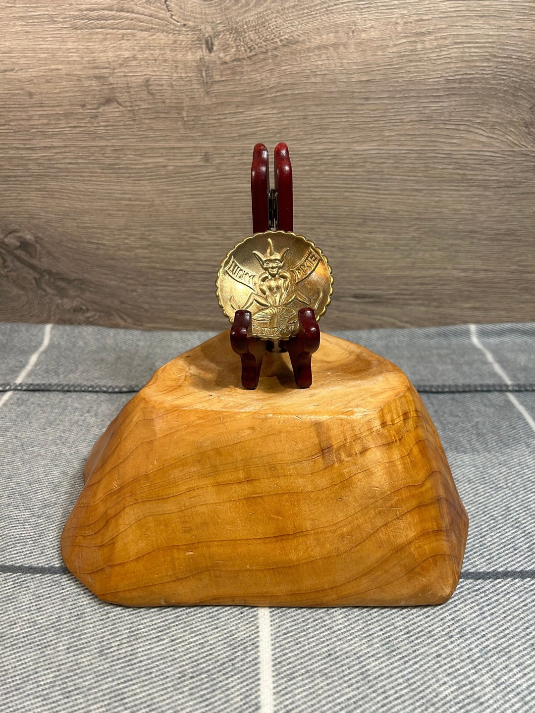 Vintage Mid Century Brass Happy Lucky Pixie Leaping Over - Etsy