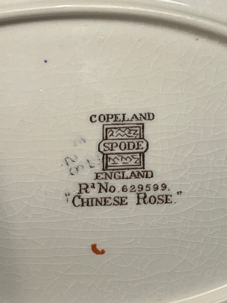 Vintage English Spode 'chinese Rose' China Oval Small - Etsy