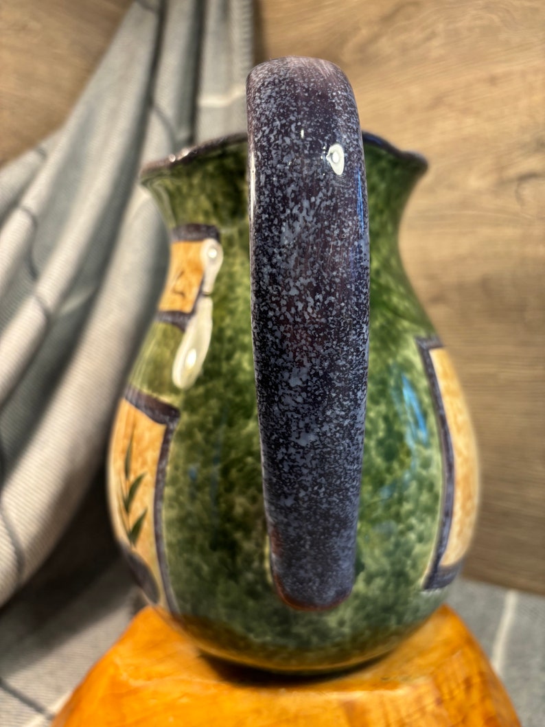 Vintage Hand Painted Blue Moon at Home Jug | Olive & Vino Motif Foodie ...