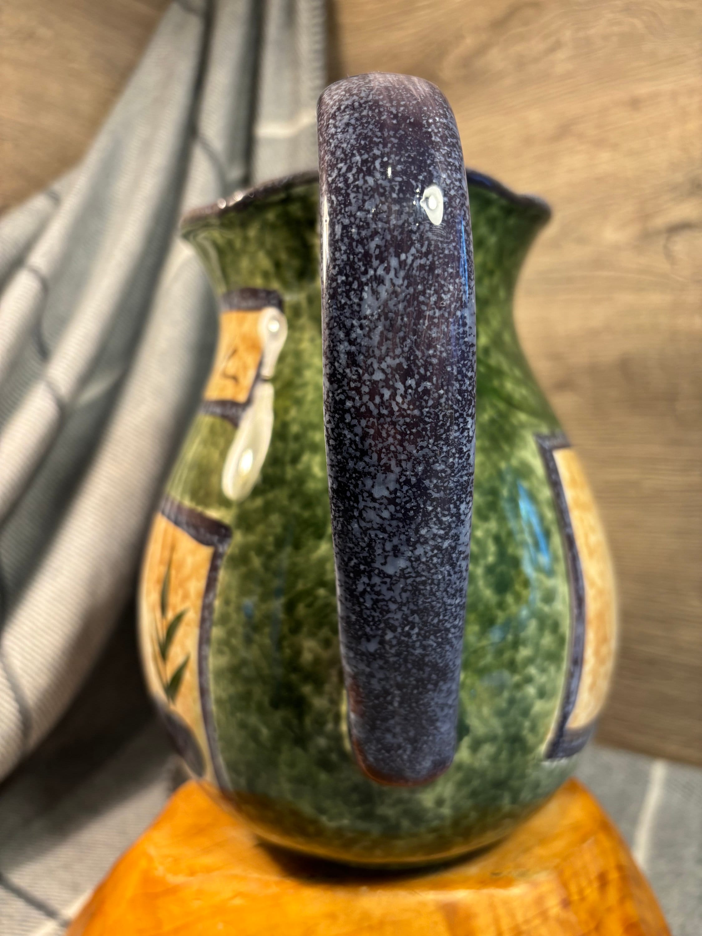 Vintage Hand Painted Blue Moon at Home Jug | Olive & Vino Motif Foodie ...