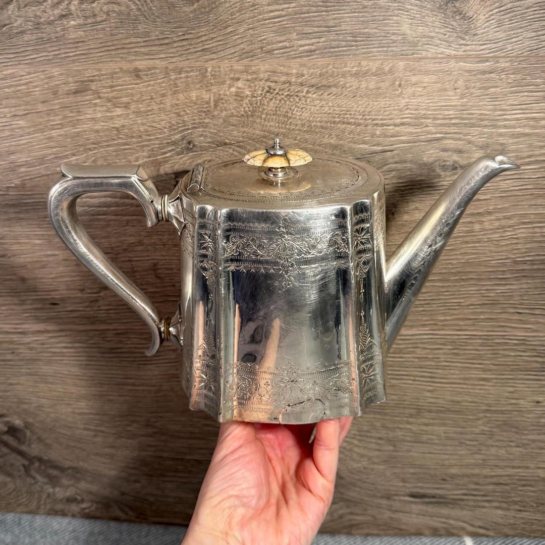 Vintage Sheffield England Silver Plated EP Ornate Etched Engraved ...