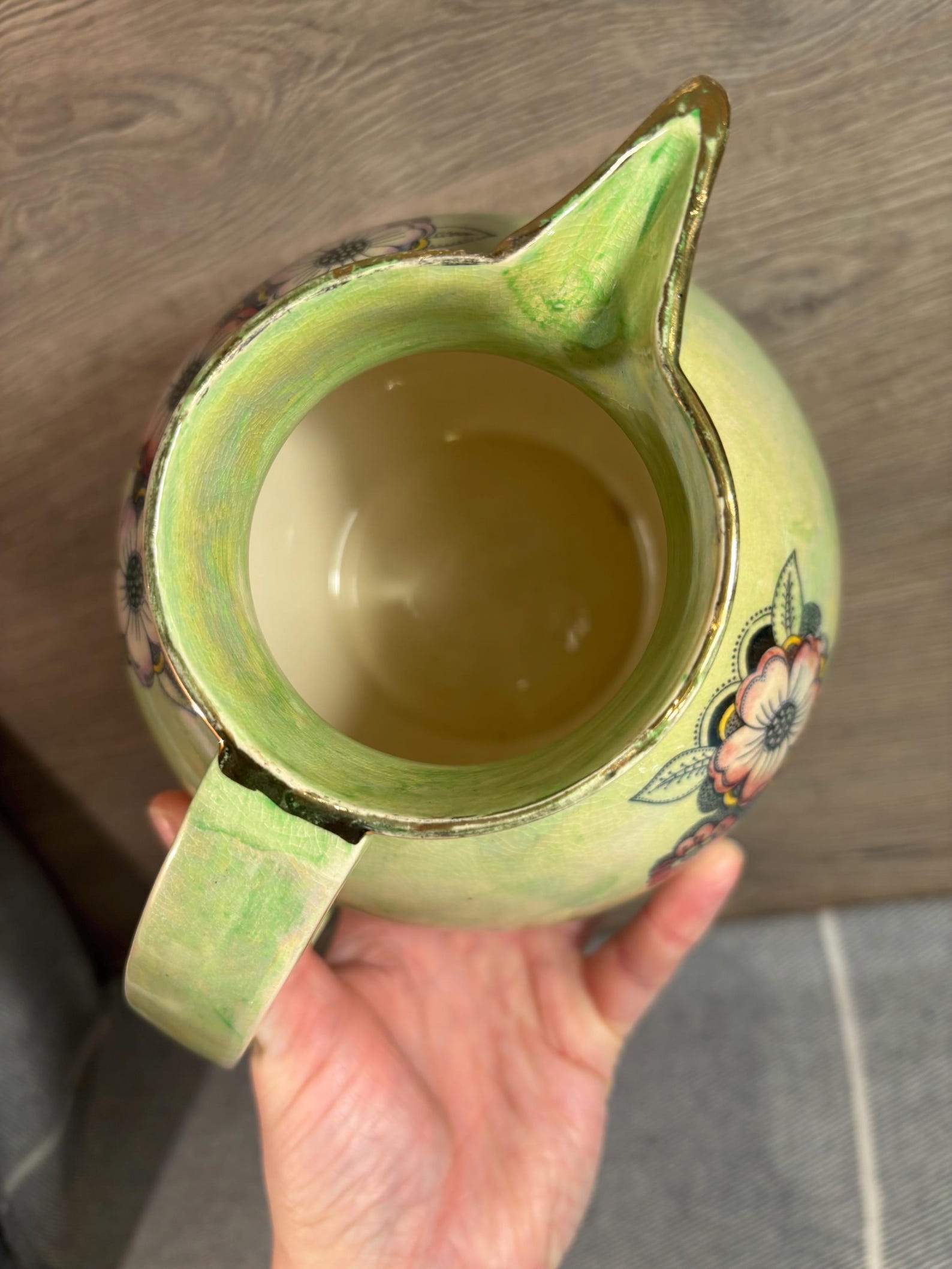 Vintage 'gothic' Kensington Ware KPB Made in England Pastel Green ...