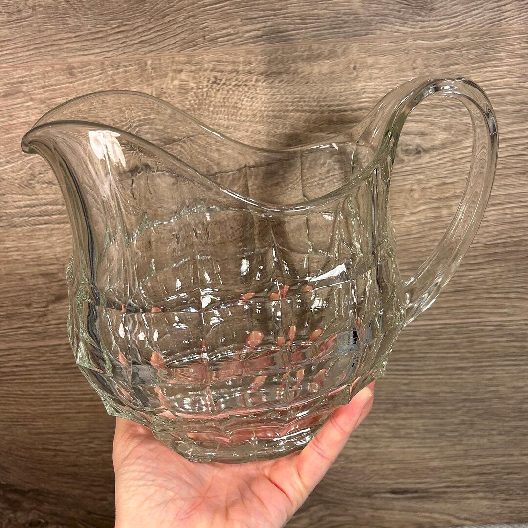 Vintage Art Deco Davidson Jacobean Large & Heavy Pressed Glass Water ...