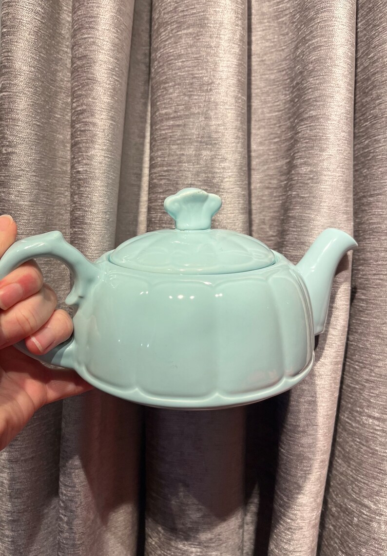 Vintage Retro 1950s George Clews Pottery Stacking Pastel Blue 2 in 1 ...