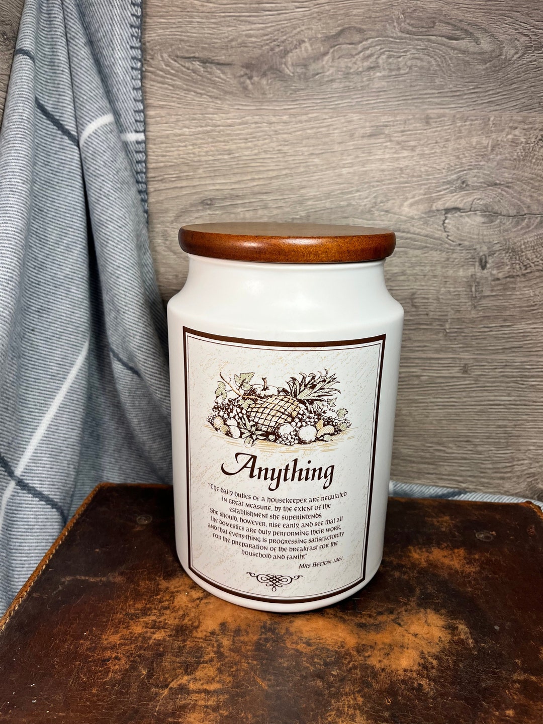 Vintage Dunoon Stoneware Cooks Workshop Large Ceramic 'anything' Jar ...