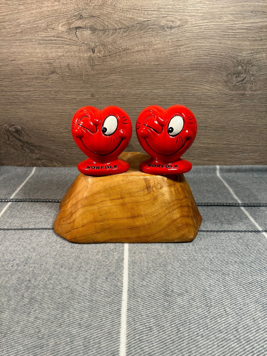 Vintage Norfolk Cheeky Bright Red Heart Shaped Ceramic Piggy Bank Love and Romance East Anglian ...