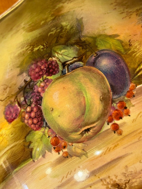Vintage 1950s Royal Winton Hand Painted Gilded Fruit … - Gem