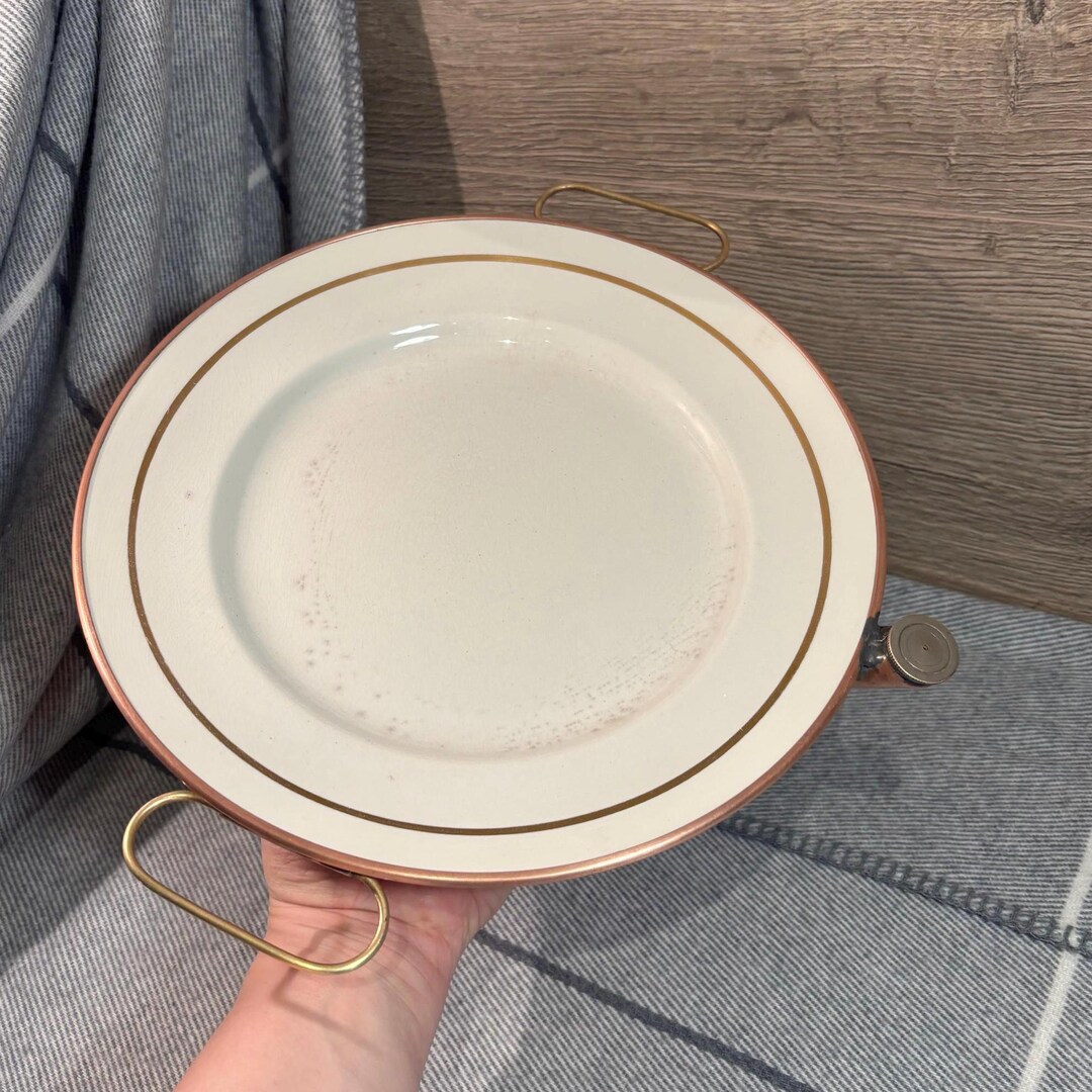 Vintage Garrison Trade Mark Solid Copper Keep Food Hot Plate With 2 ...