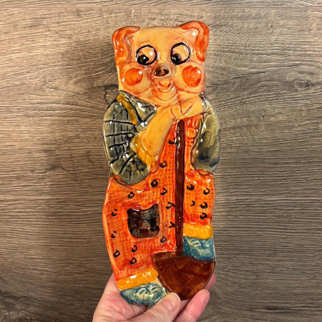 Vintage Hand Painted Anthropomorphic Pig Spoon Rest Made in Italy ...