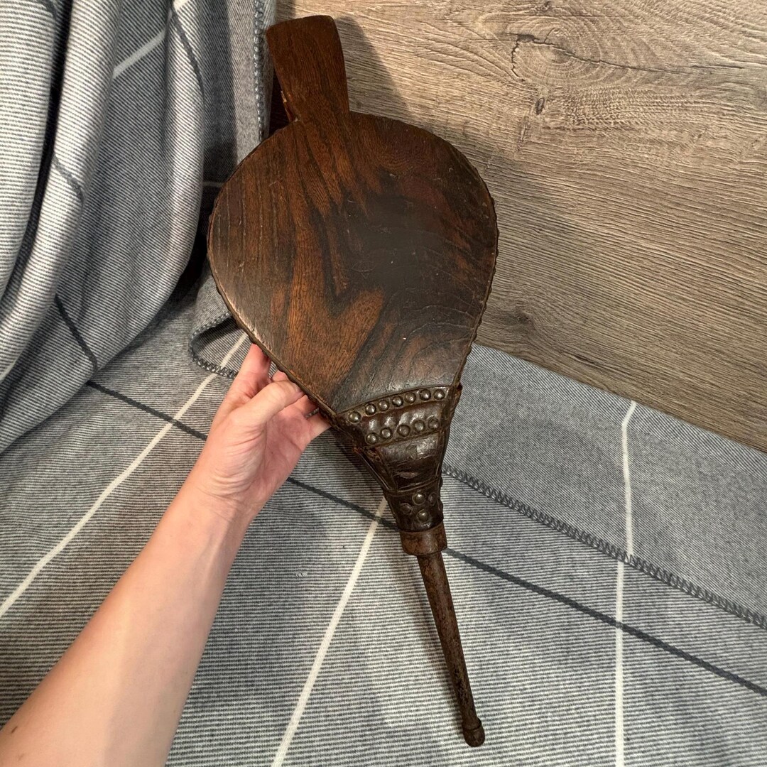Vintage Rustic Hand Crafted Fireside Bellows | Fireplace Old Antique ...