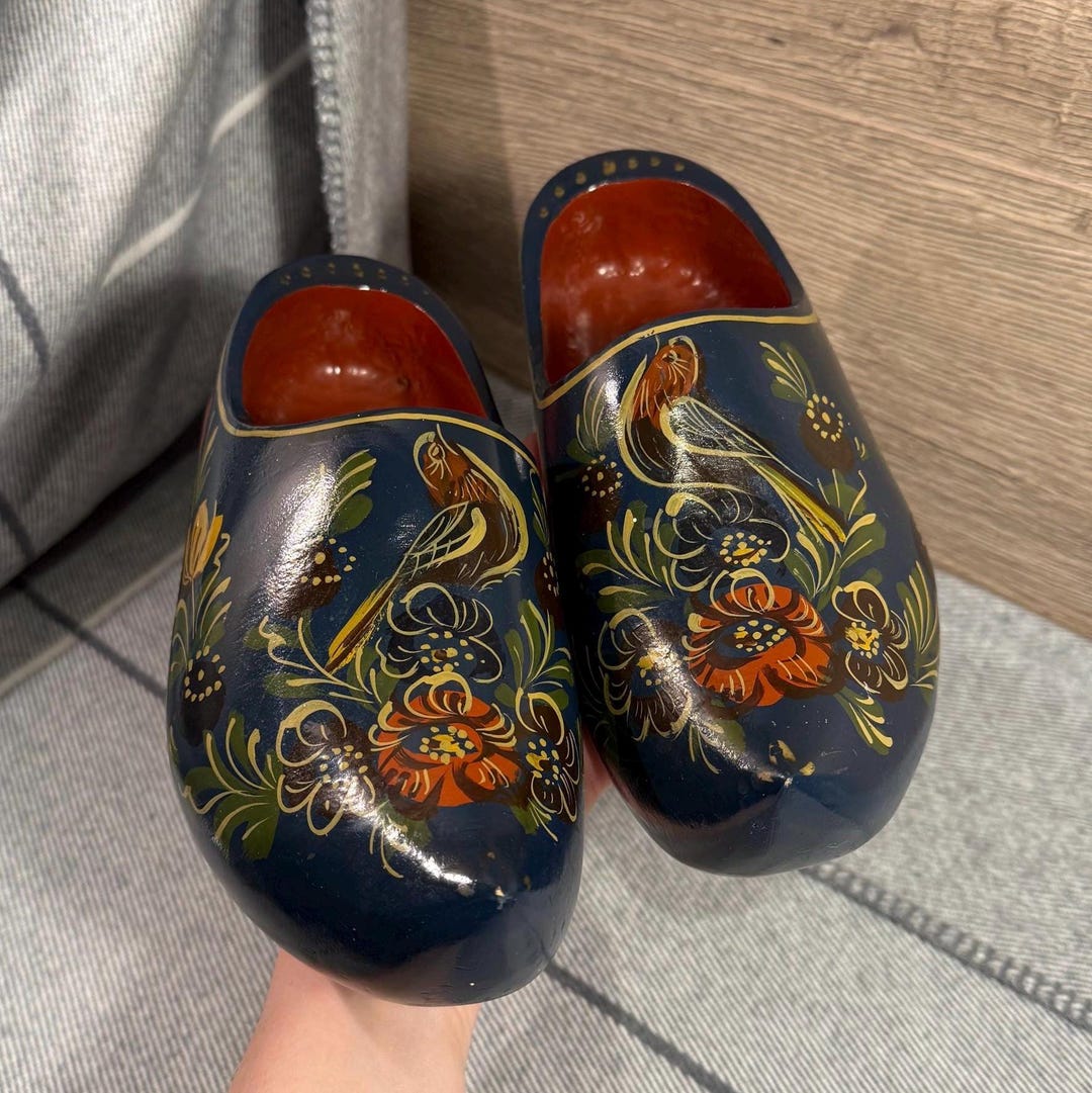 Vintage Hand Painted Handbeschilderd in Hindeloopen Birds & Flowers ...