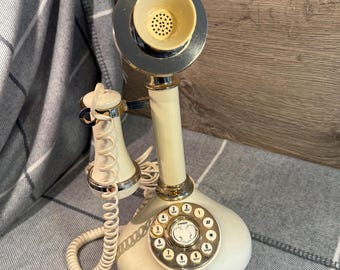 Vintage Betacom Speakeasy Beige Candlestick Push Button Telephone Made ...