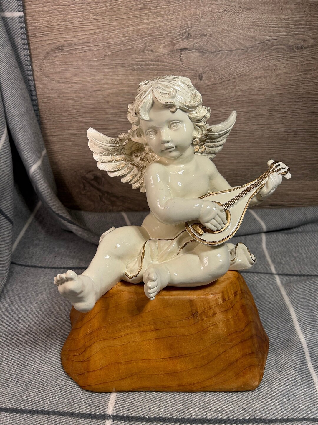 Vintage Rococo Style Era Large Cream off White Painted Chalkware ...