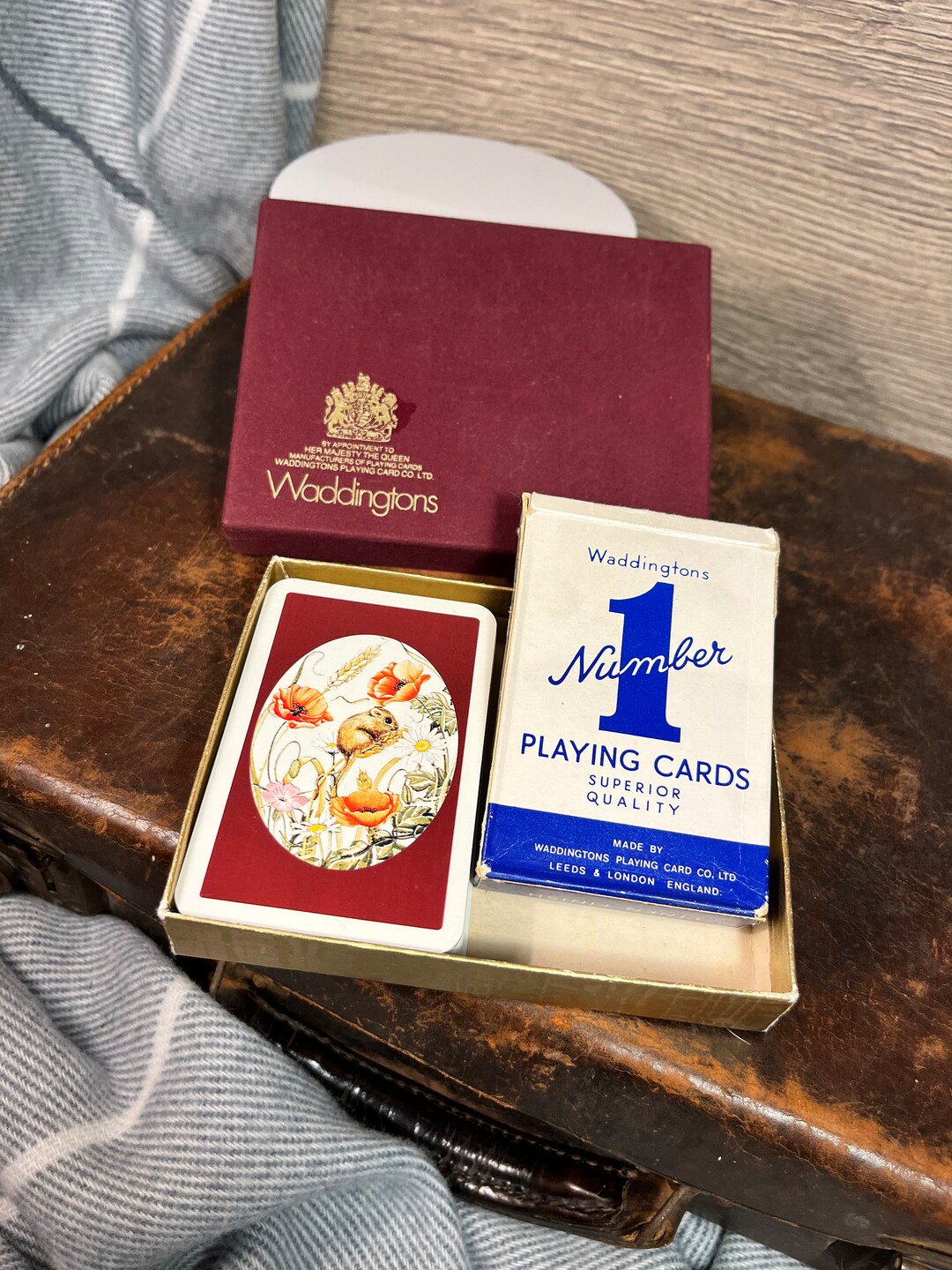 Vintage 1962 John Waddington's West Germany Playing Cards With Linen ...