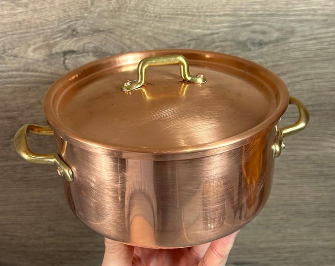Vintage B&M Douro Made in Portugal Stamped Copper Lidded Sauce Pan With ...