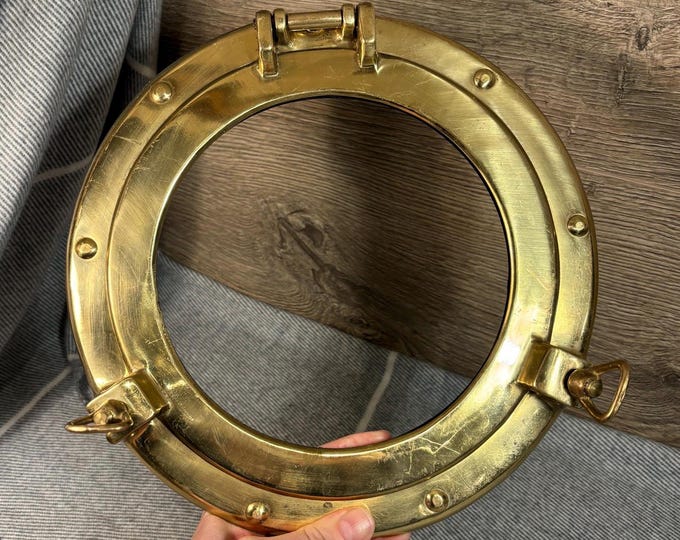 Vintage Solid Brass Porthole Frame | Marine and Maritime Portholes ...