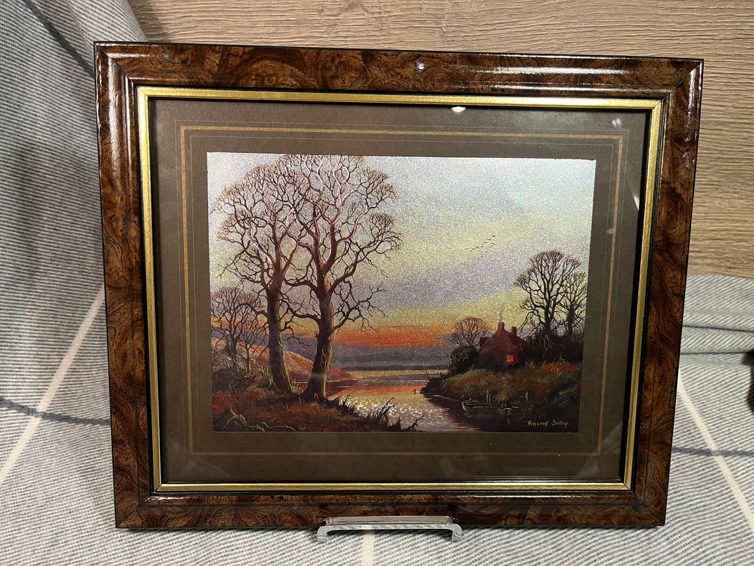 Vintage Vincent Selby Signed British Landscape Framed and Mounted ...