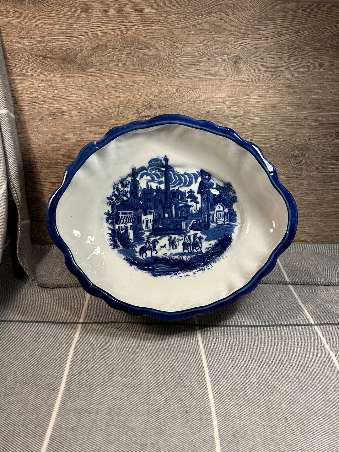 Vintage Damaged Large Victoria Ware Ironstone Cobalt Blue and White ...