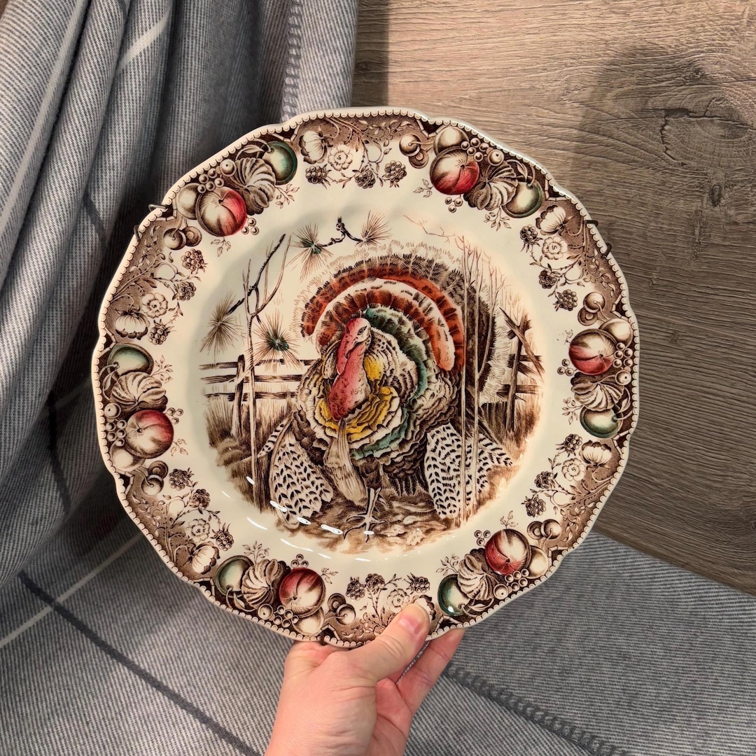 Vintage His Majesty Turkey Johnson Bros Plate Made in England | Large ...