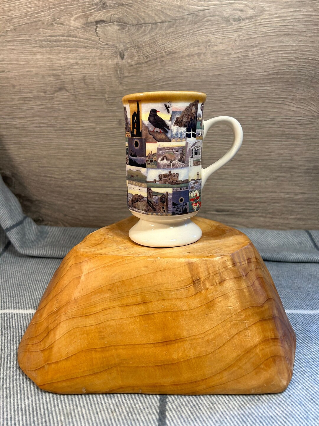 Vintage Cornwall Presingoll Pottery Footed Brown Glaze Coffee Mug ...