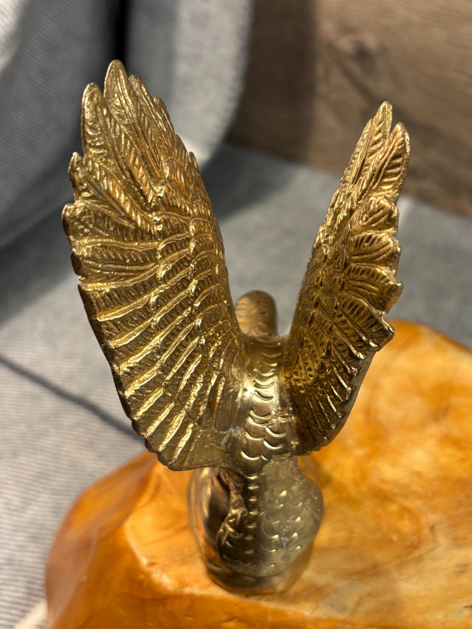 Vintage Solid Brass Eagle Bird of Prey With Hooked Beak & Strong Sharp ...