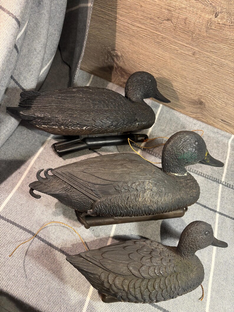 Vintage Set of 3 Italian Plastic Hunting Duck Decoys | Mediterranean ...