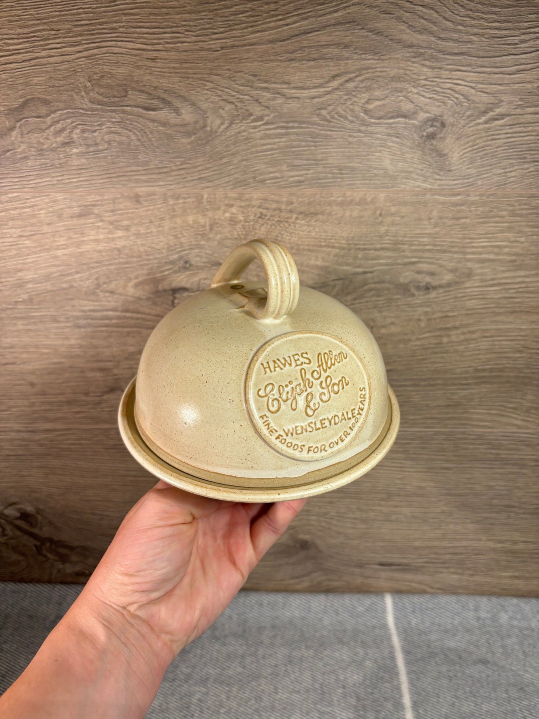 Vintage Hawes Elijah Allen & Son Cheese Dome | Handmade Wensleydale ...