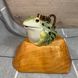 Vintage 1999 Andy Titcomb Pottery Signed Prince Charming Green Frog ...