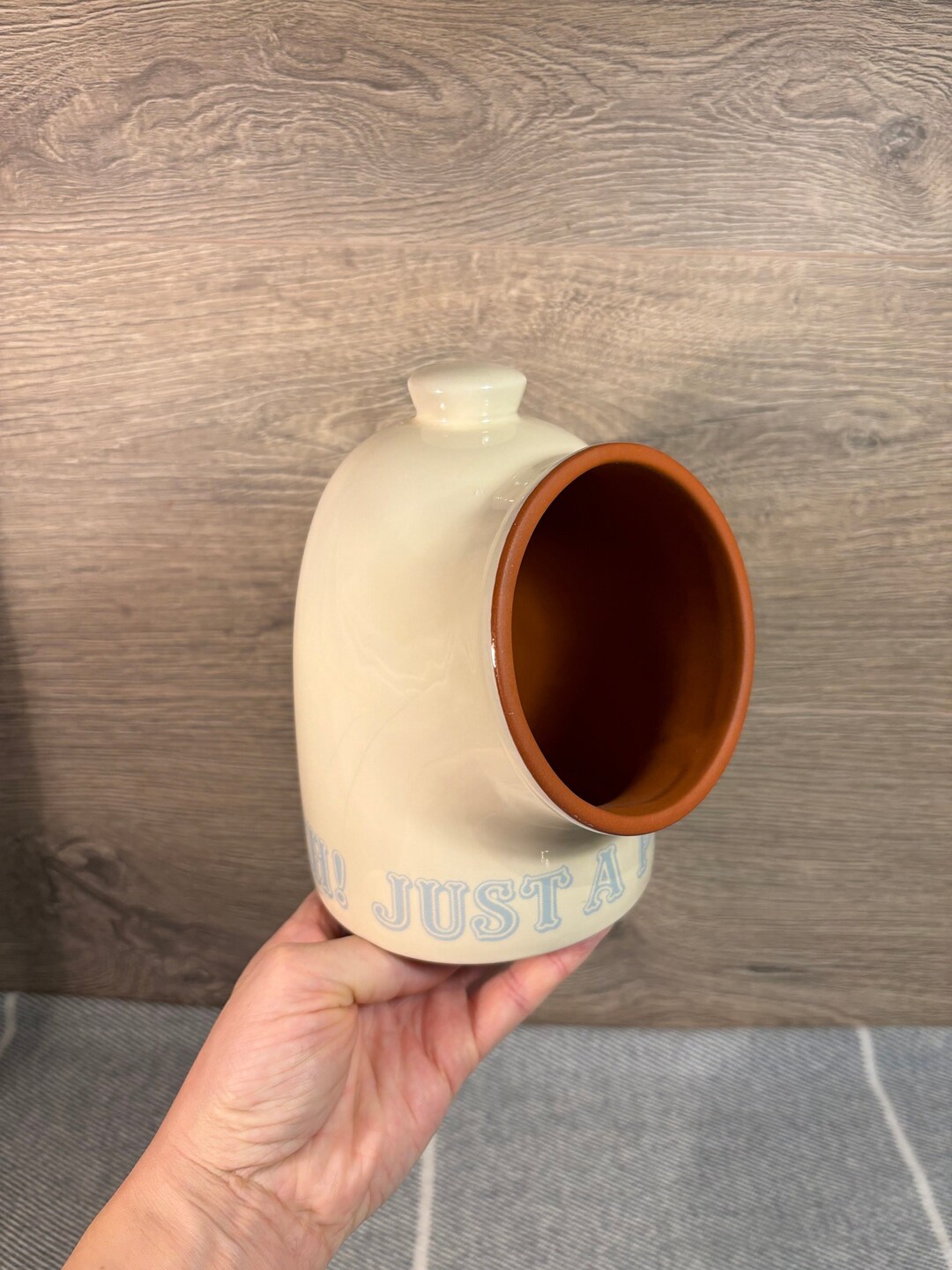 Preloved Jamie Oliver Just A Pinch Cream Glaze Terracotta Salt Pig ...