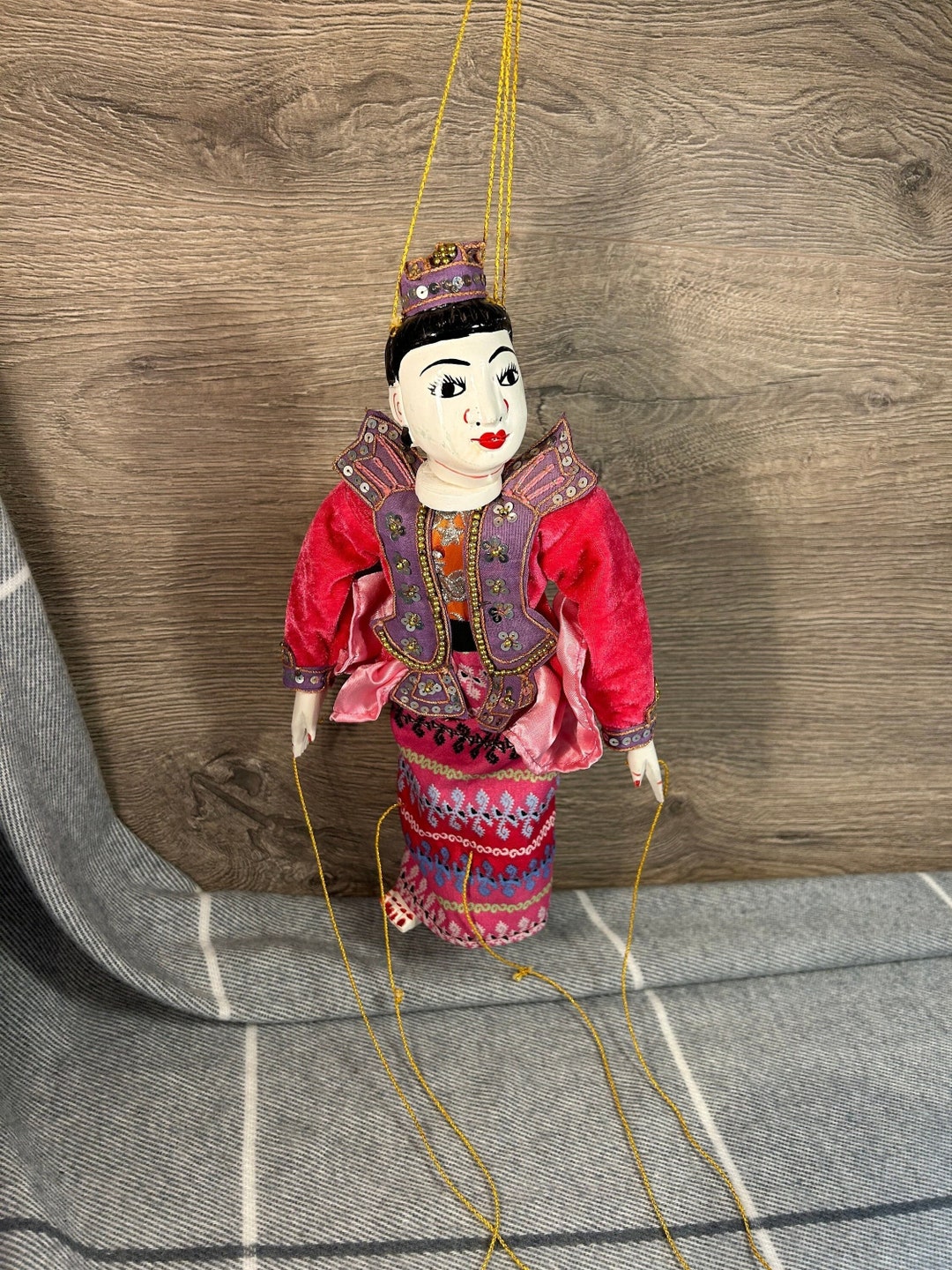 Vintage Collectible Hand Crafted and Painted Oriental Art Marionette ...