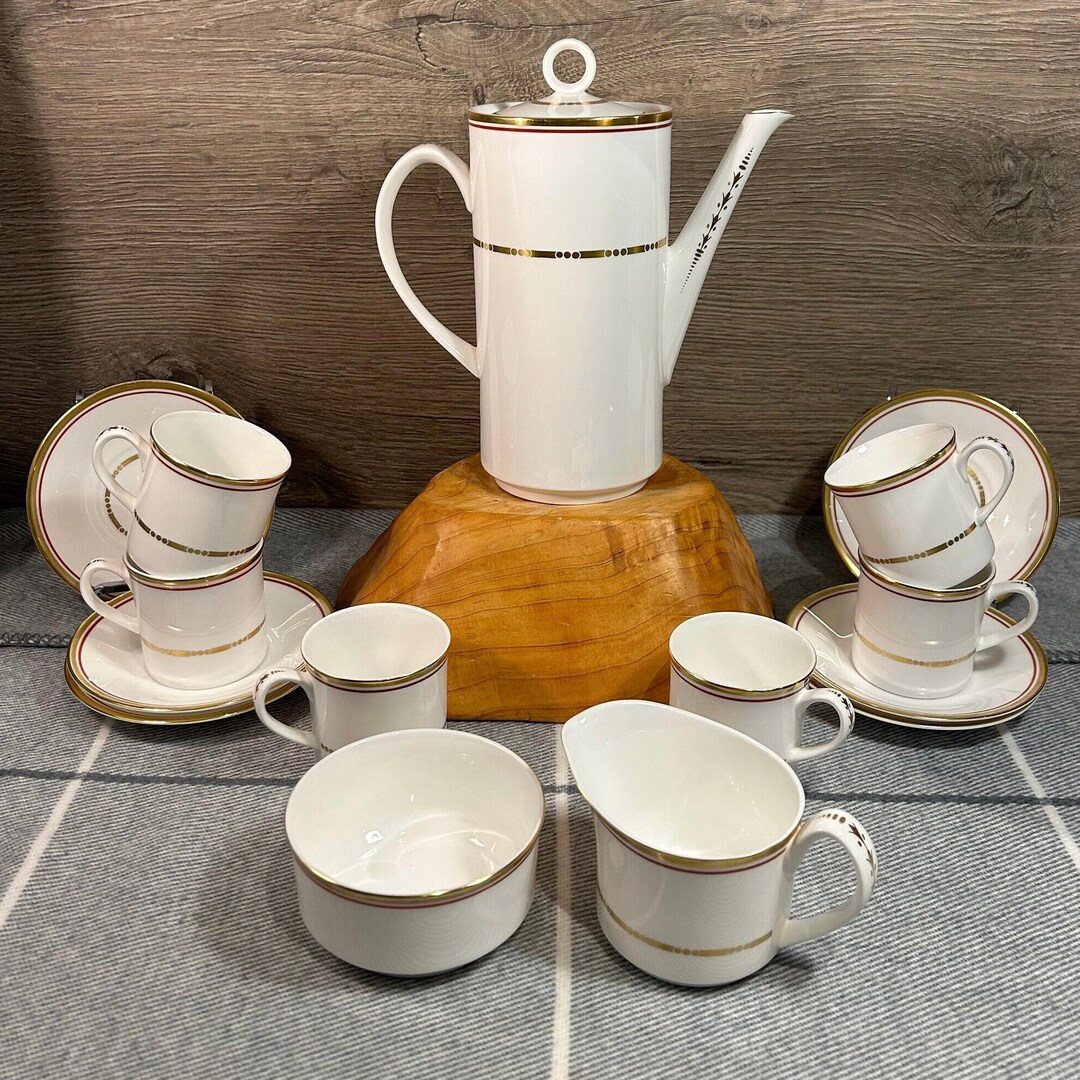 Vintage 1977 Royal Worcester Dunlop Fine Bone China Coffee Teapot With ...