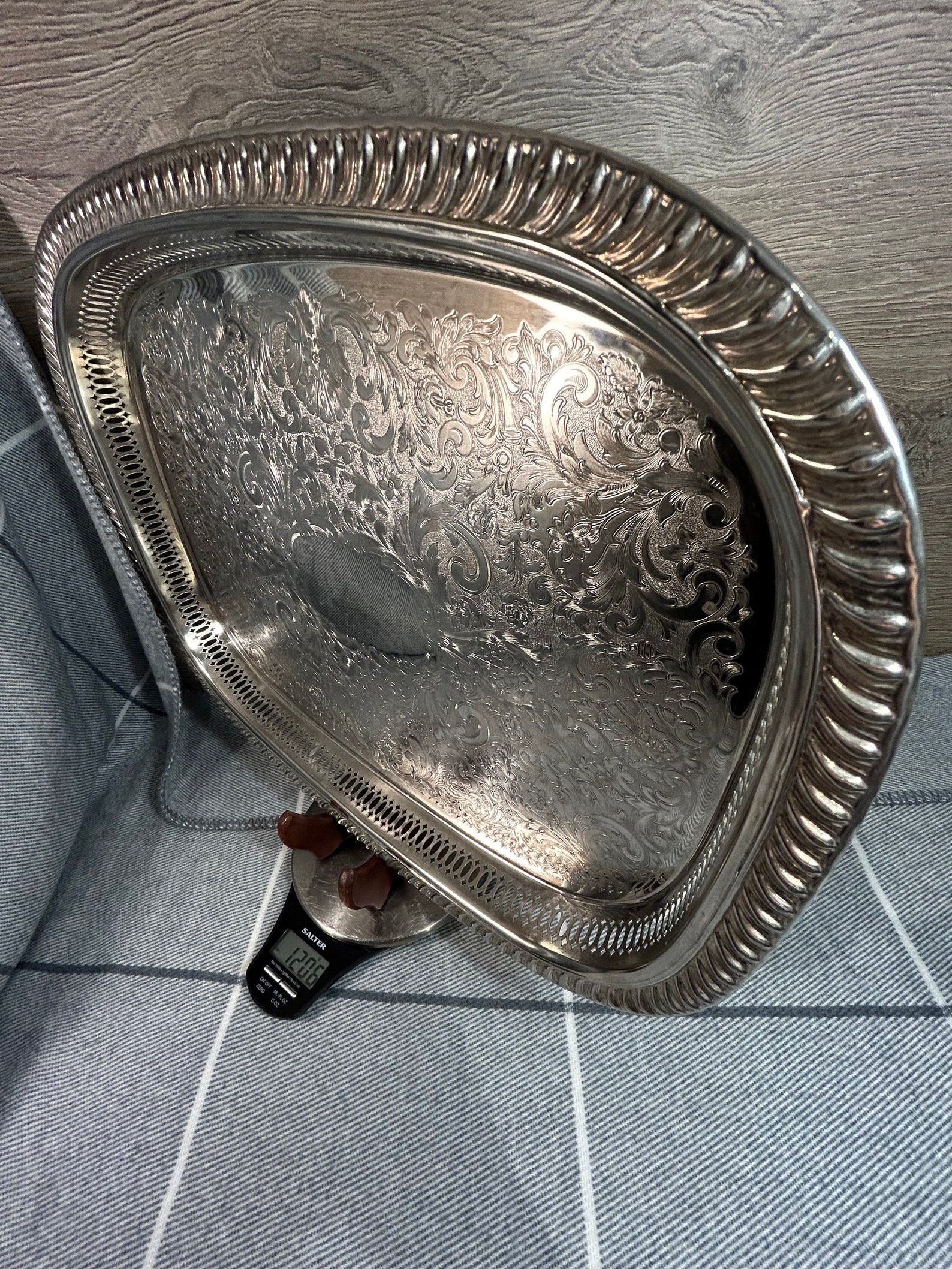 Vintage Pinder Bros Ltd. Sheffield Silverplated USA Blank Chased Large ...