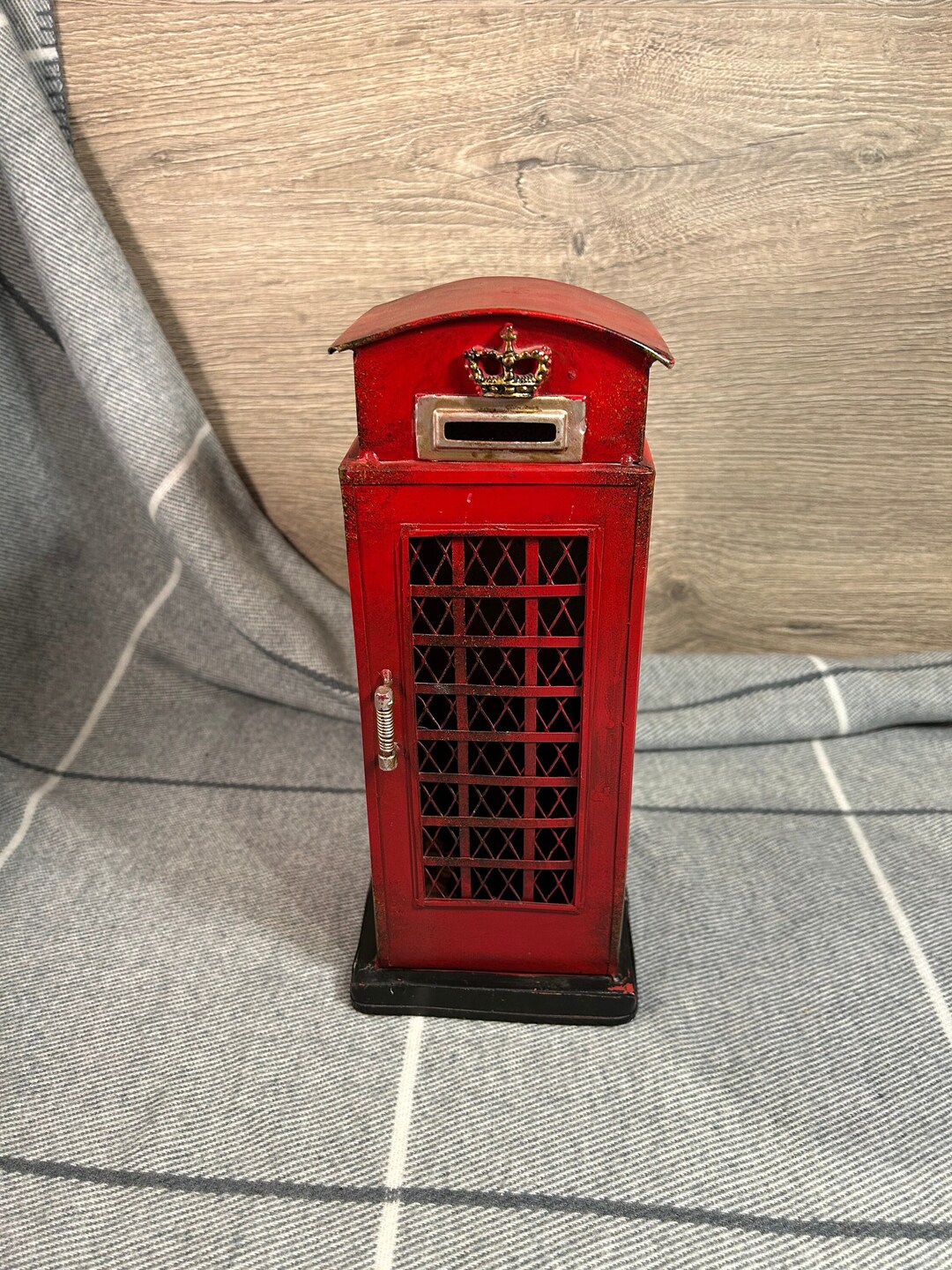 Vintage Traditional British Red Phone Booth Piggy Bank | Telephone Box ...