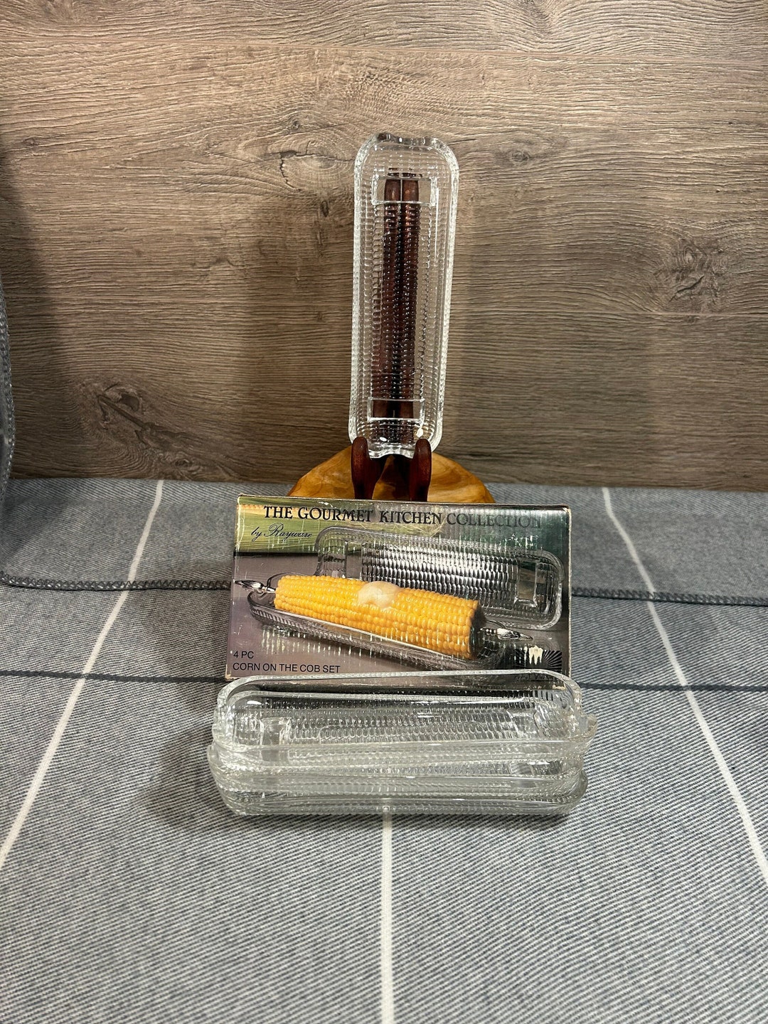 Vintage MCM Rayware the Gourmet Kitchen Collection Glass Corn on the ...