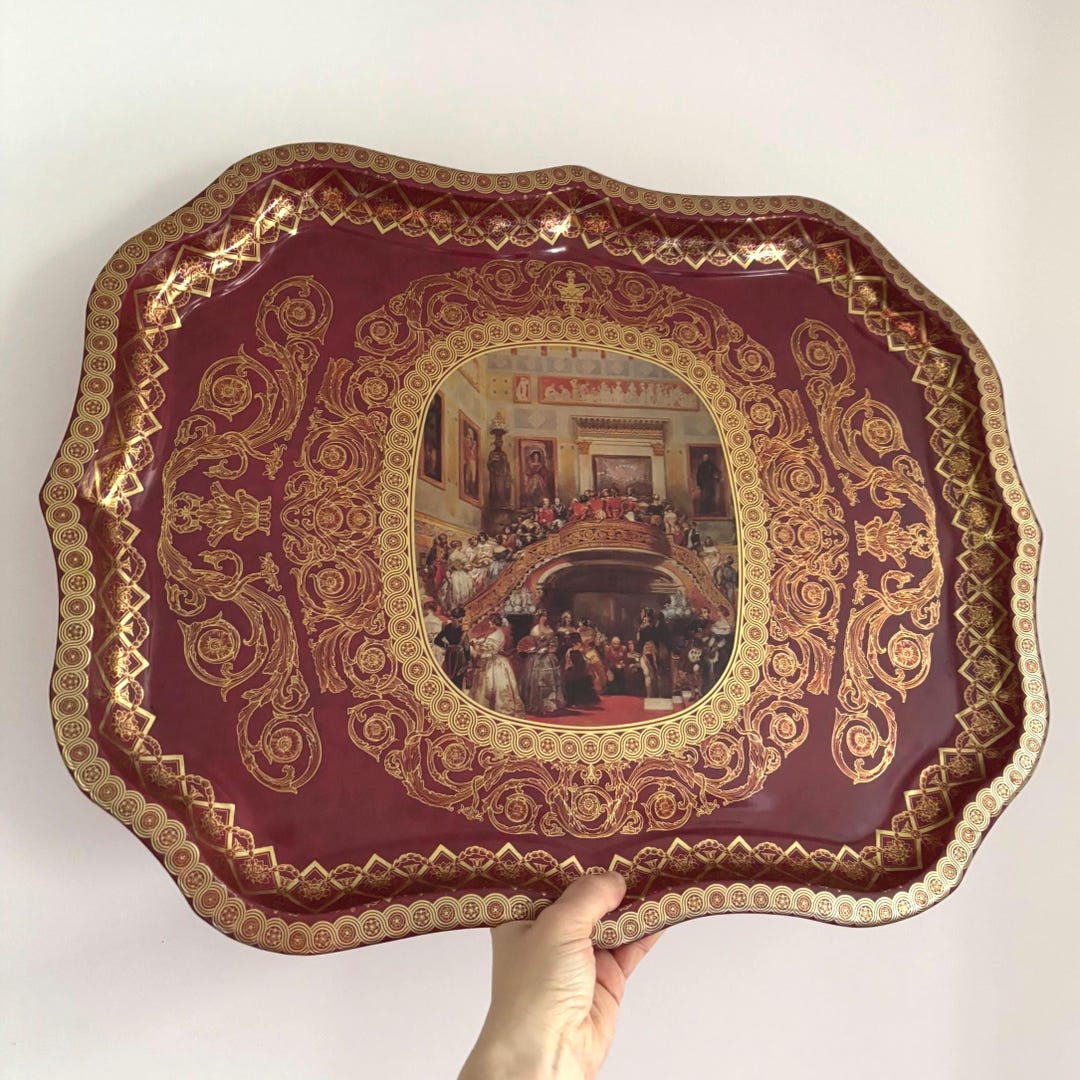Vintage Eugène Lami the Grand Staircase at Buckingham Palace State Ball ...