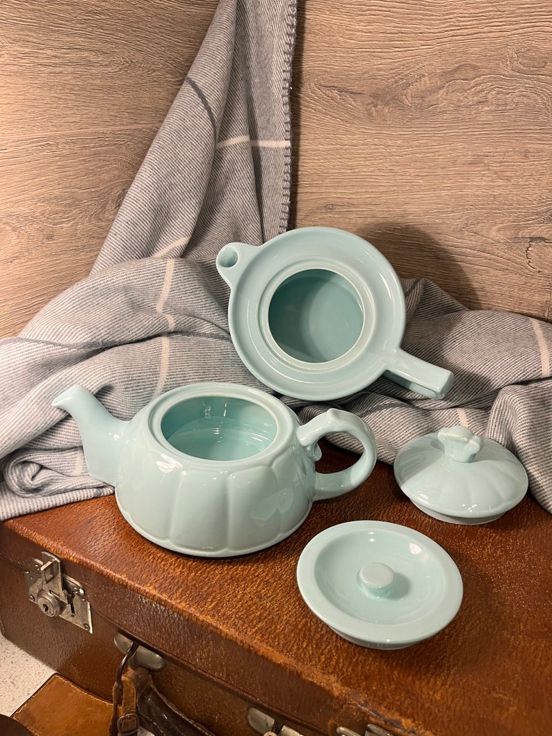 Vintage Retro 1950s George Clews Pottery Stacking Pastel Blue - Etsy