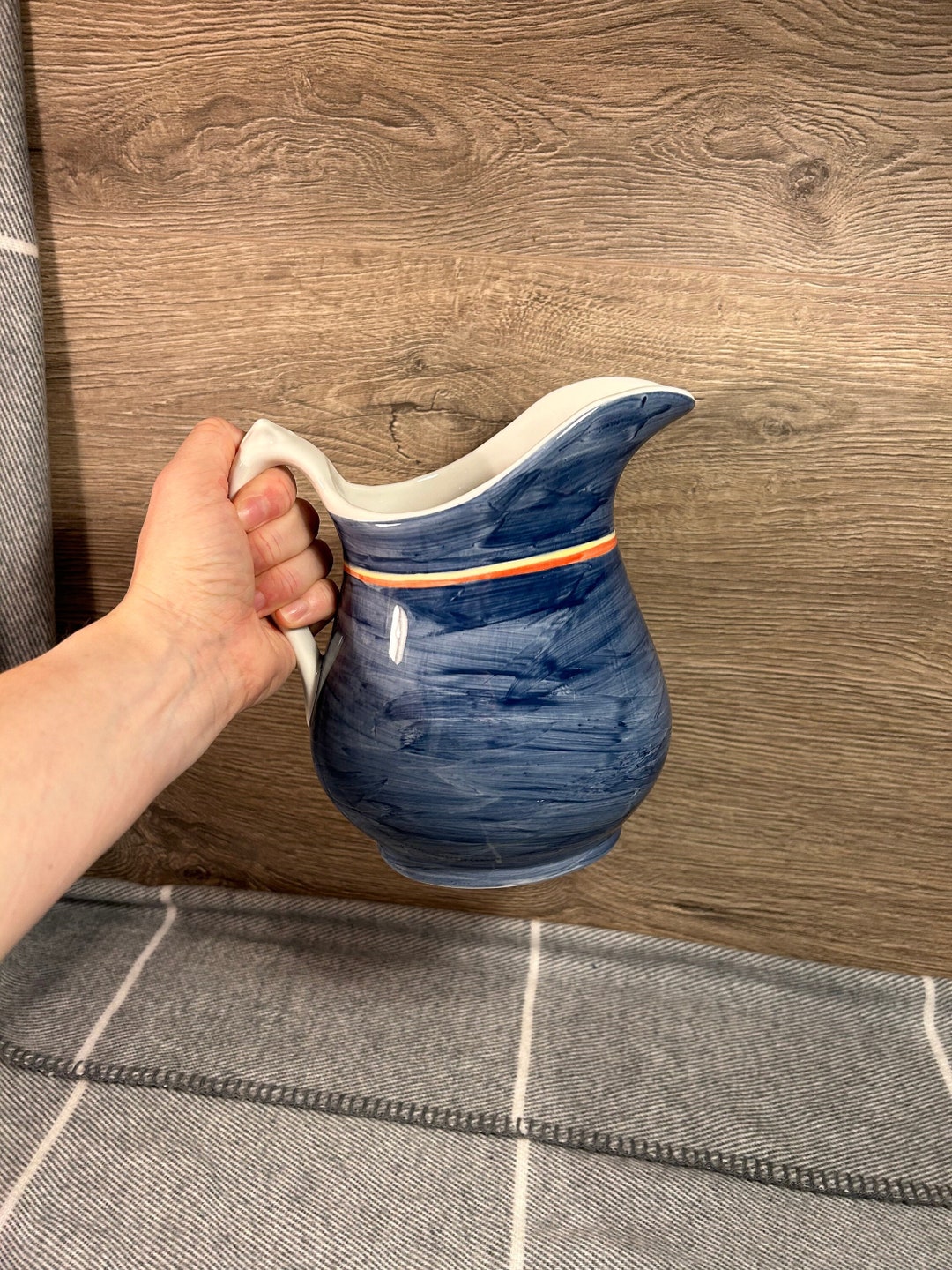 Vintage 1800-2003 Dudson Hand Painted Blue Finest Vitrified Jug ...
