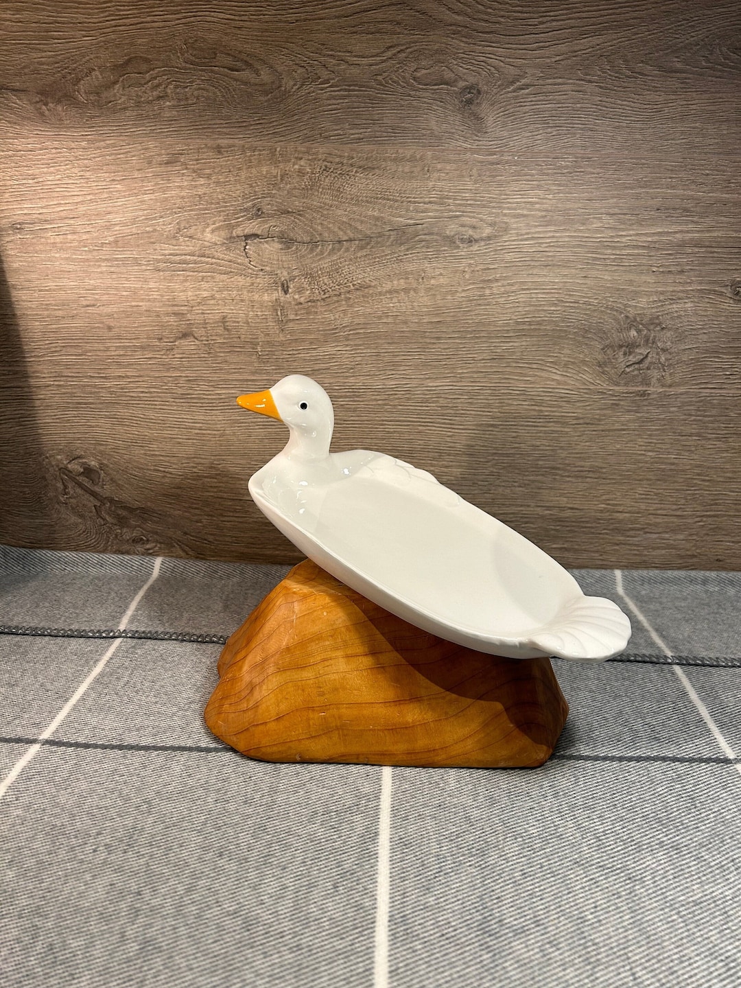 Vintage White Ceramic Goose Shaped Long Serving Duck Foie Gras Plate ...