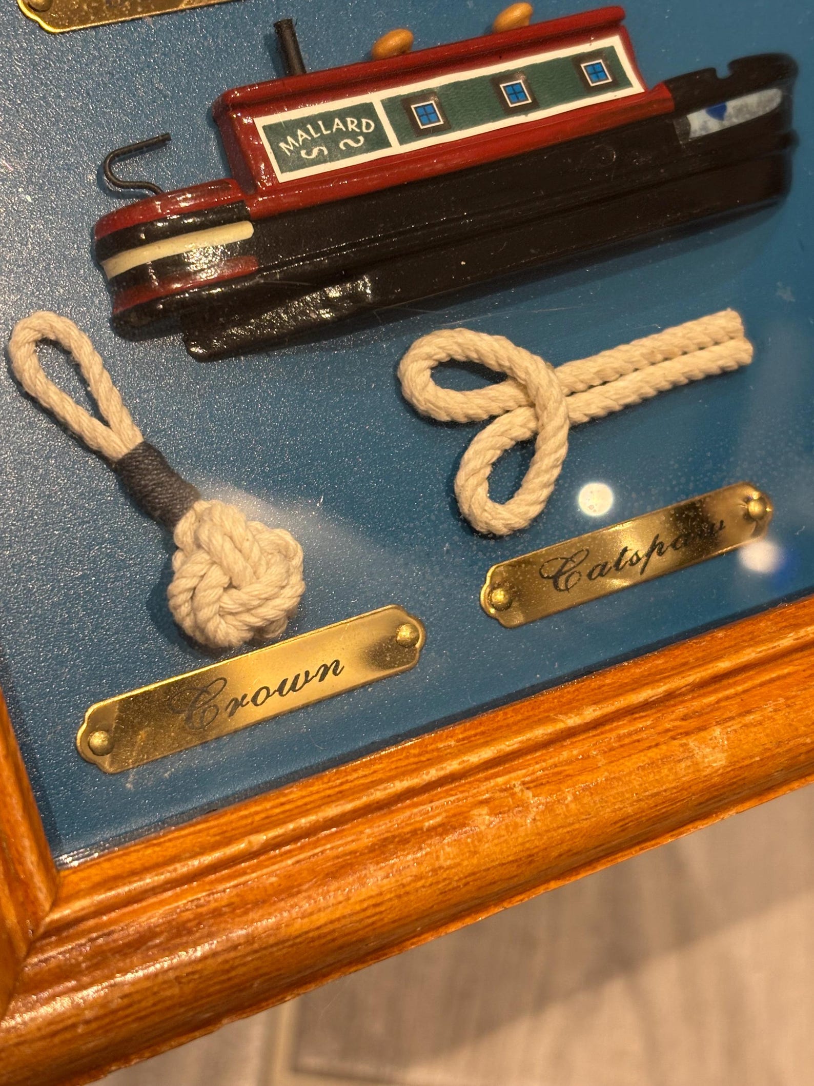 Vintage Mallard Canal Boat Knotboard Small Wall Hanging | Worn Wooden ...