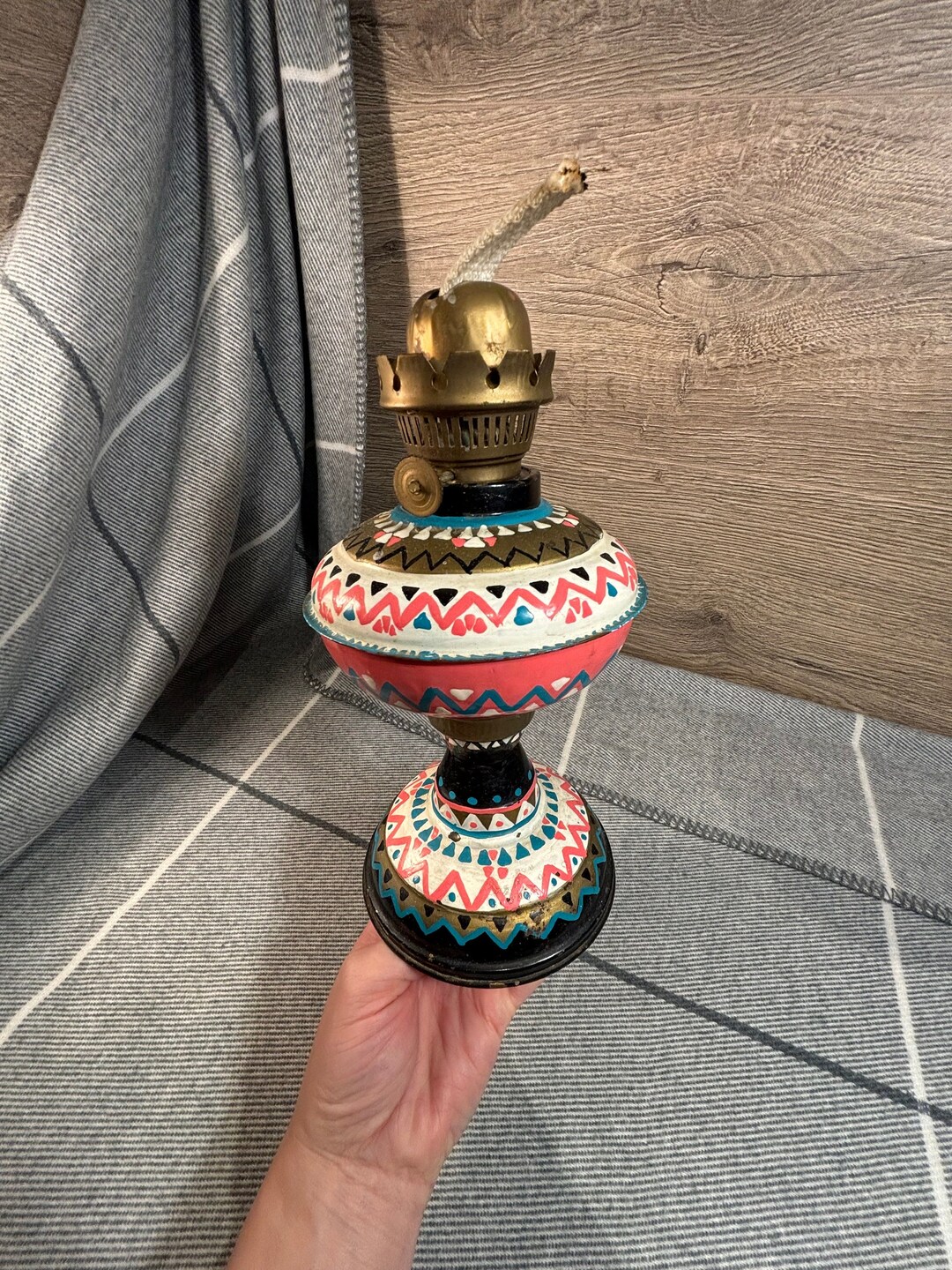 Vintage Old Oil Lamp | Hippy Colours and Patterns | Bohemian Flower ...