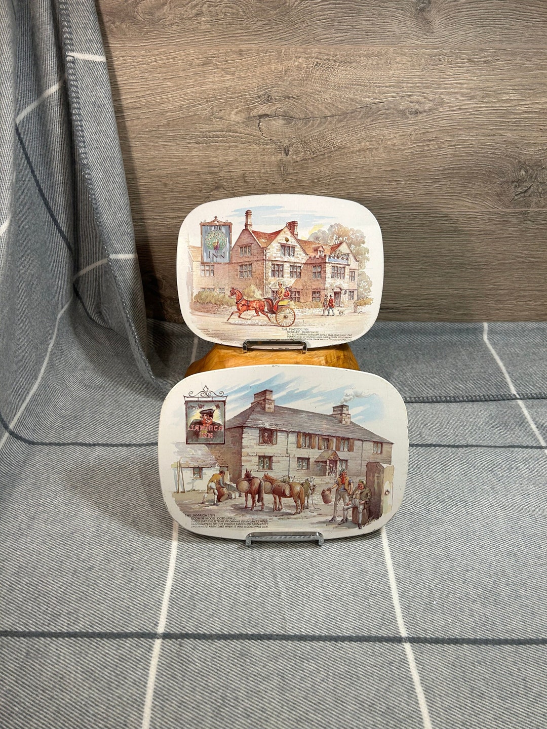 Vintage Metal Historic Oval the Peacock Inn Rowsley Derbyshire and ...