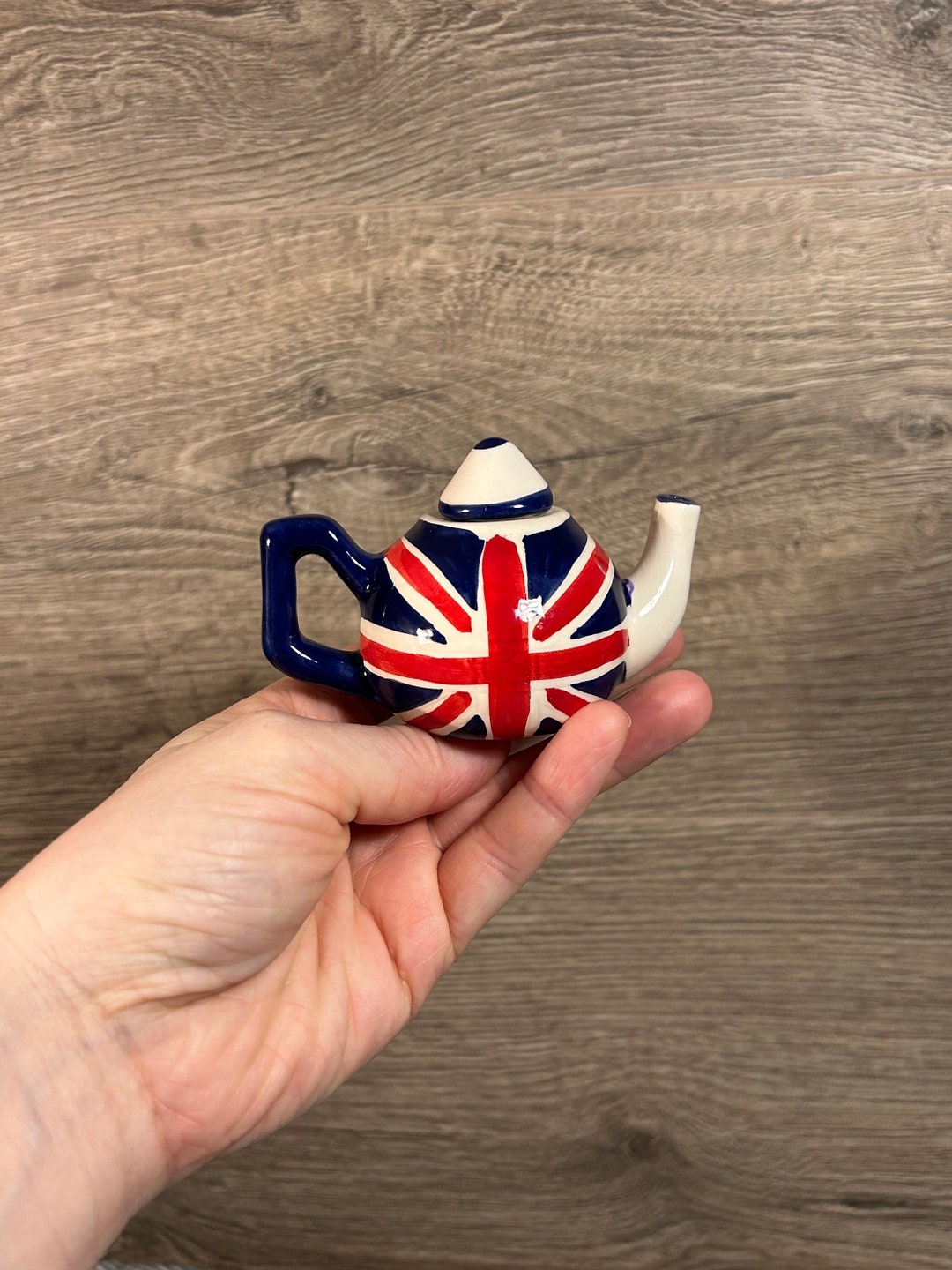 Vintage Hand Painted Union Jack Small Decorative Novelty Teapot ...