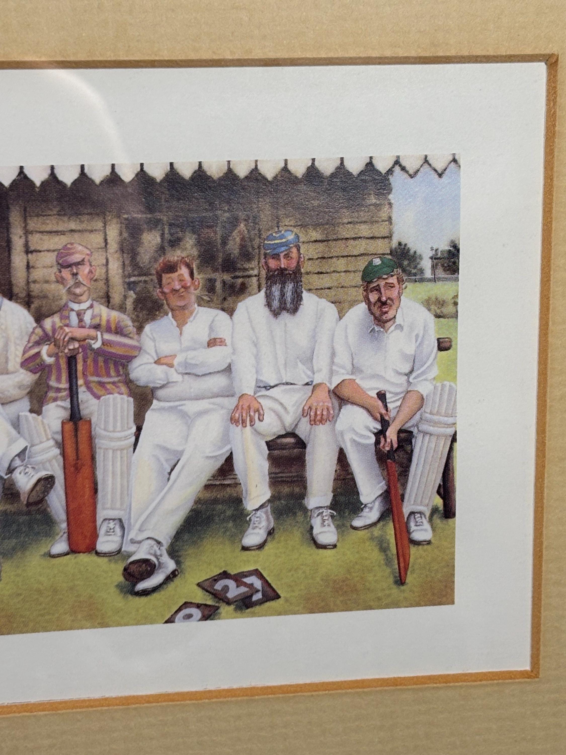 Vintage Village Cricket - Nine Gentlemen in Waiting by Jedd Print ...