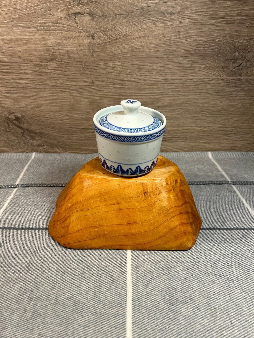 Vintage Tienshan Cobalt Blue & White Chinese Porcelain Rice Grain ...